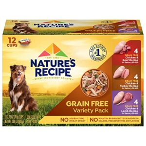 nature's recipe prime blends wet dog food, variety pack recipe, 2.75 ounce cup (pack of 24), grain free