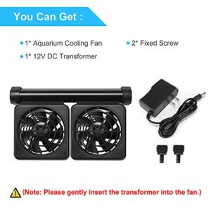 DaToo Aquarium Chiller Fish Tank Fan Aquarium Cooling Fan, 1 Yr Warranty