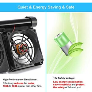 DaToo Aquarium Chiller Fish Tank Fan Aquarium Cooling Fan, 1 Yr Warranty