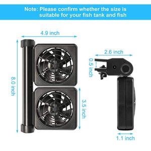 DaToo Aquarium Chiller Fish Tank Fan Aquarium Cooling Fan, 1 Yr Warranty