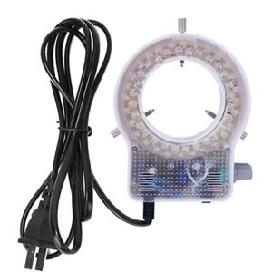 60led adjustable brightness microscope ring light lamp illuminator for stereo scope microscope supplier with dimmer us plug 110~240v