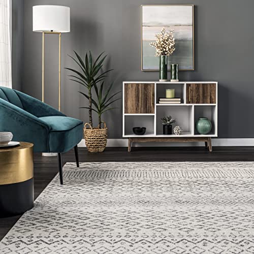 nuLOOM Kenzie Geometric Diamond Area Rug, 3' x 5', Off-white