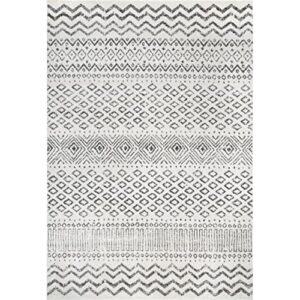 nuLOOM Kenzie Geometric Diamond Area Rug, 3' x 5', Off-white