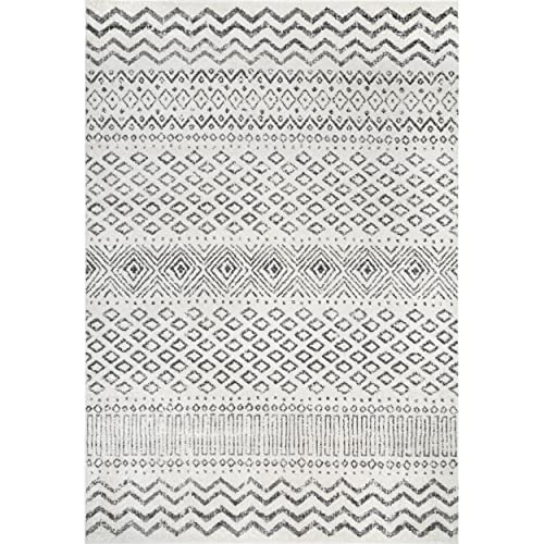 nuLOOM Kenzie Geometric Diamond Area Rug, 3' x 5', Off-white