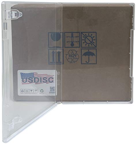 USDISC Storage Stamp Cases Standard, Style 1, 14mm Clear Mount, Clear, Pack of 10