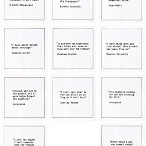 Five Star Napkins Drinking Quotes, White Cotton Cocktail Napkins, Beverage Napkins, Bar Napkins, Cloth Napkins, Party Napkins, Events, Holidays, Weddings, Birthdays, Disposable, 4.5" x 4.5"- (50x)