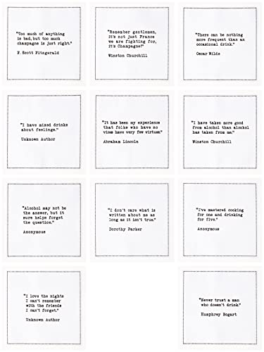 Five Star Napkins Drinking Quotes, White Cotton Cocktail Napkins, Beverage Napkins, Bar Napkins, Cloth Napkins, Party Napkins, Events, Holidays, Weddings, Birthdays, Disposable, 4.5" x 4.5"- (50x)