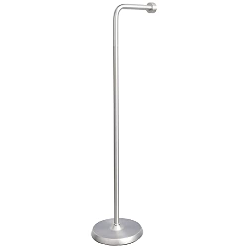 Amazon Basics Free Standing Bathroom Toilet Paper Holder Stand - Nickel