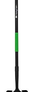 Hooyman Digging Shovel with Heavy Duty Carbon Steel Head Construction, Ergonomic No-Slip H-Grip, Oversized Steps, and Serrated Blades for Gardening, Land Management, Yard Work, Farming and Outdoors