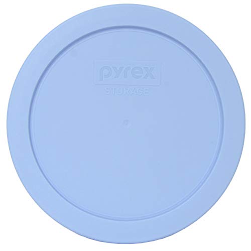 Pyrex (1) 7402-PC Loring Pink, (1) 7201-PC Blue Cornflower, (1) 7200-PC Muddy Aqua & (1) 7202-PC Blush Round Plastic Food Storage Replacement Lids, Made in USA