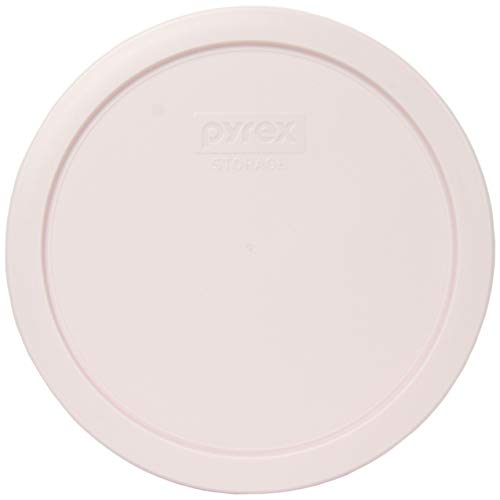 Pyrex (1) 7402-PC Loring Pink, (1) 7201-PC Blue Cornflower, (1) 7200-PC Muddy Aqua & (1) 7202-PC Blush Round Plastic Food Storage Replacement Lids, Made in USA