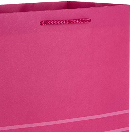 Hallmark 11" Large Pink Gift Bags (Pack of 3 Bags, Stripes) for Birthdays, Mother's Day, Valentine's Day, Baby Showers, Bridal Showers, Bridesmaids Gifts, Bachelorette Parties