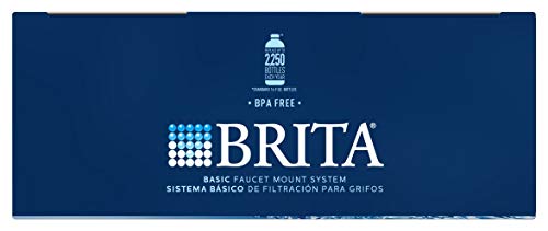 Brita Water Filter for Sink, Faucet Mount Water Filtration System for Tap Water, Reduces 99% of Lead, Chrome