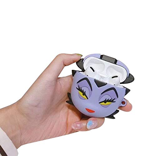 Aikeduo for Airpods Pro Case Cute Funny Cartoon Character Keychain 2022 for Airpod Pro 2 Cover Cool Keychain Design Skin Fashion for Girls Boys Case (Maleficent)