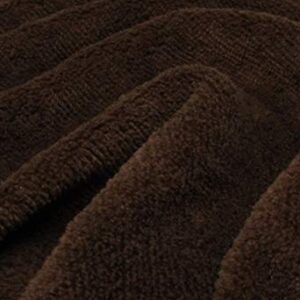 FOHOG Collection Fleece Blanket Chocolate Brown Small Plush Throw Blankets for Couch Flannel Soft Lightweight Microfiber Travel 50" X 60" (Brown)