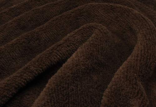 FOHOG Collection Fleece Blanket Chocolate Brown Small Plush Throw Blankets for Couch Flannel Soft Lightweight Microfiber Travel 50" X 60" (Brown)