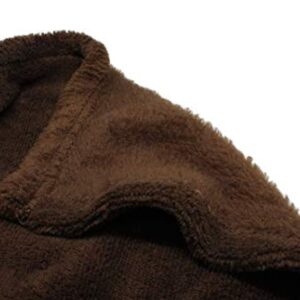 FOHOG Collection Fleece Blanket Chocolate Brown Small Plush Throw Blankets for Couch Flannel Soft Lightweight Microfiber Travel 50" X 60" (Brown)