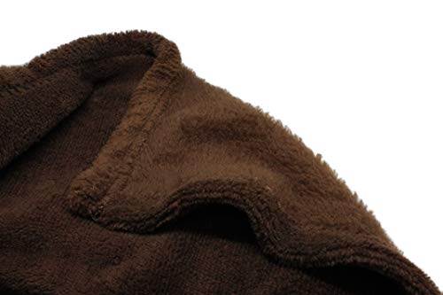 FOHOG Collection Fleece Blanket Chocolate Brown Small Plush Throw Blankets for Couch Flannel Soft Lightweight Microfiber Travel 50" X 60" (Brown)