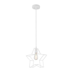 globe electric novogratz x globe leo 1 light, 60770, white star pendant