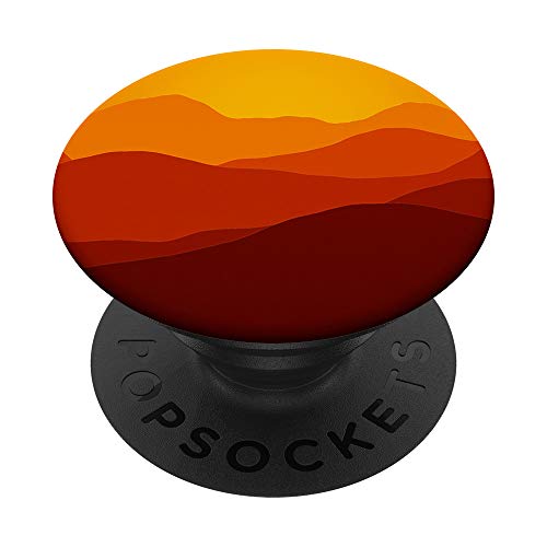 Red Mountain Pop Mount Socket Sunrise Art Work Orange Color PopSockets PopGrip: Swappable Grip for Phones & Tablets