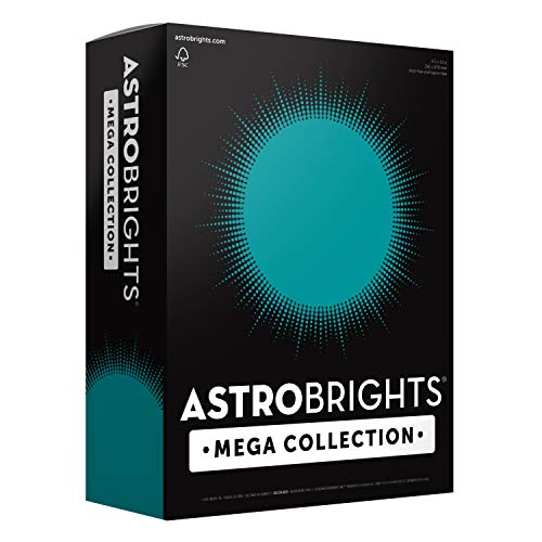 Astrobrights Mega Collection, Colored Cardstock, Bright Teal, 320 Sheets, 65 lb/176 gsm, 8.5" x 11" - MORE SHEETS! (91695)