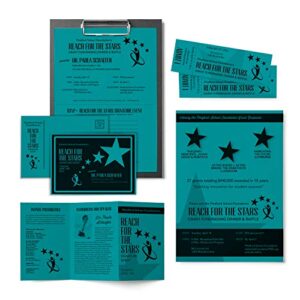 Astrobrights Mega Collection, Colored Cardstock, Bright Teal, 320 Sheets, 65 lb/176 gsm, 8.5" x 11" - MORE SHEETS! (91695)