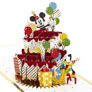 hallmark signature paper wonder pop up birthday card (disney mickey mouse and friends)