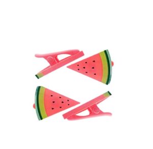 c&h solutions 2 pack set pair of watermelon style beach towel clips jumbo size for beach chair, cruise beach patio, pool accessories for chairs, household clip, baby stroller.