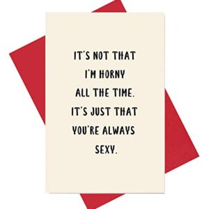 Sexy Card, Funny Anniversary Card, Birthday Card, Naughty Valentine's Day Card for Him or Her