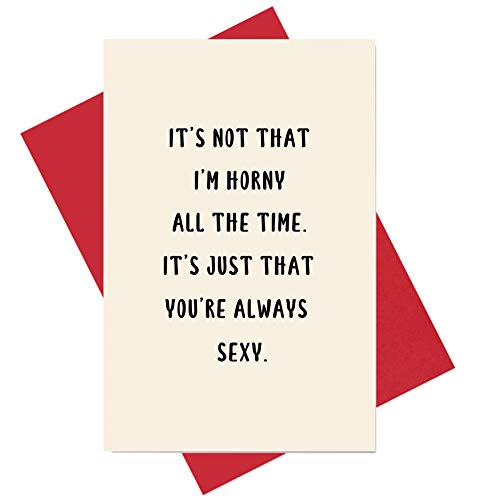 Sexy Card, Funny Anniversary Card, Birthday Card, Naughty Valentine's Day Card for Him or Her