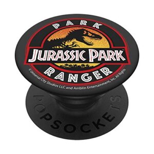 jurassic park ranger logo popsockets popgrip: swappable grip for phones & tablets