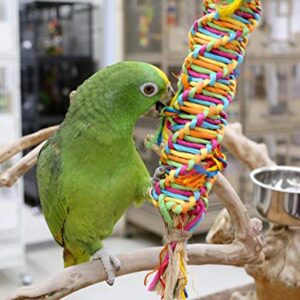 Rainbow Weave Shreddable Parrot Toy (Choose a Size) (Large)