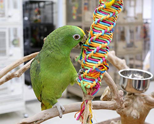 Rainbow Weave Shreddable Parrot Toy (Choose a Size) (Large)