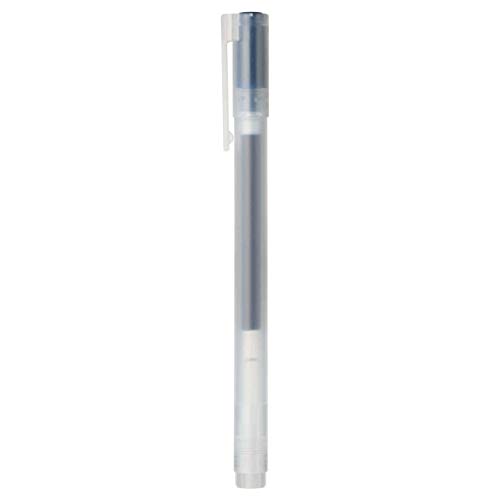 MUJI - 0.5mm Blue Black Smooth Gel Ink Ballpoint Cap Pen (10 pieces)