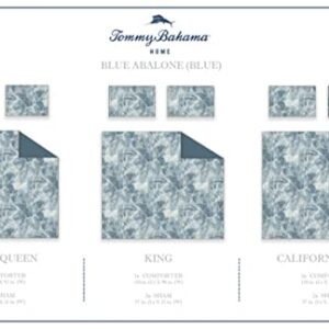 Tommy Bahama - California King Comforter Set, Cotton Bedding with Matching Shams & Bedskirt, All Season Home Decor (Abalone Blue, California King)