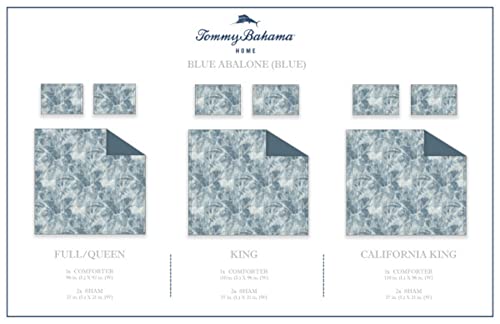 Tommy Bahama - California King Comforter Set, Cotton Bedding with Matching Shams & Bedskirt, All Season Home Decor (Abalone Blue, California King)