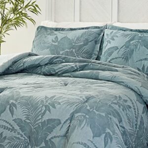 Tommy Bahama - California King Comforter Set, Cotton Bedding with Matching Shams & Bedskirt, All Season Home Decor (Abalone Blue, California King)