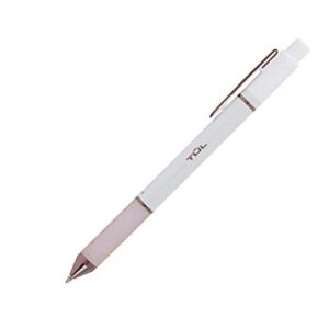 TUL Retractable Gel Pens, Limited Edition, Sunset Shades, Medium Point, 0.7 mm, Pearl White Barrel, Blue Ink, Pack of 4