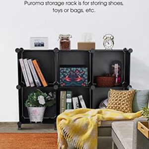 Puroma Closet Organizer 6 Cube Storage Organizer, Clothes with Mallet DIY Organizers and Storage, Portable Shelves Cabinet for Home, Office, Bedroom