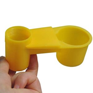 MUDUODUO Automatic Bird Drinker Cups 12pcs Pigeon Water Bottle Feeder for Cage(Yellow)