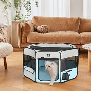 X-ZONE PET Portable Foldable Pet Dog Cat Playpen Crates Kennel/Premium 600D Oxford Cloth,Removable Zipper Top, Indoor and Outdoor Use