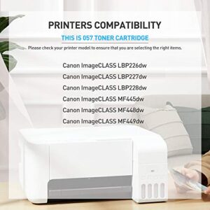 BAISINE Compatible 057 Toner Cartridge Replacement for Canon 057 Toner for Canon ImageCLASS LBP226dw LBP227dw LBP228dw MF445dw MF448dw MF449dw MF445 Printer (Black, 1-Pack)