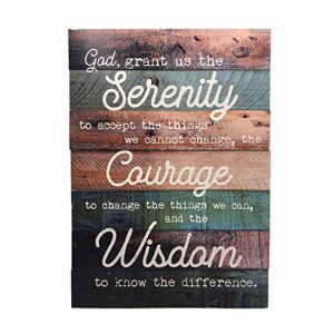 rustic serenity prayer wall decor - real wood serenity prayer sign - 12"x17" - charming farmhouse serenity sign decor - pallet serenity prayer wall art