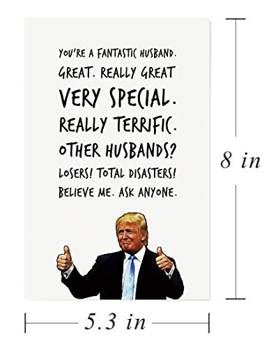 Trump Husband Card, Funny Anniversary Card Birthday Card for Hubby, You Are A Fantastic Husband