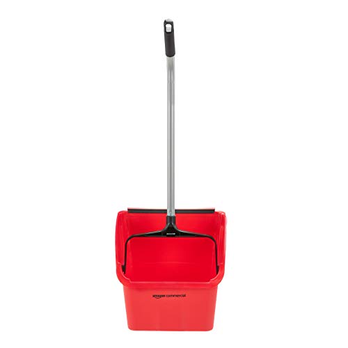 AmazonCommercial Jumbo Lobby Dustpan - 6-Pack, Red