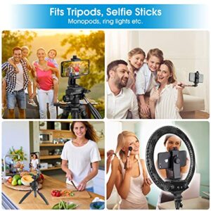 Phone Tripod Mount Adapter with Camera Remote and Wrist Strap, Universal Cell Phone Tripod Mount Holder, Swivel Design, Compatible with iPhone, Samsung, Selfie Monopod, for Taking Photos and Videos