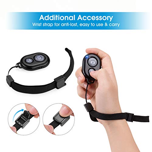 Phone Tripod Mount Adapter with Camera Remote and Wrist Strap, Universal Cell Phone Tripod Mount Holder, Swivel Design, Compatible with iPhone, Samsung, Selfie Monopod, for Taking Photos and Videos