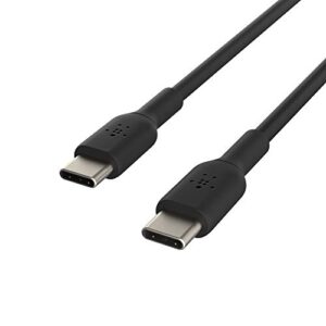 belkin 3.3ft usb-c to usb-c cable, fast charge cable for galaxy s23, s22, note10, note9, pixel 7, pixel 6, ipad pro, more usb type-c cable - black