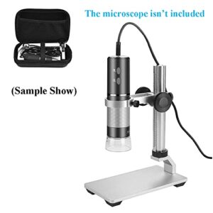 Aluminum Alloy Microscope Stand Holder for USB Digital Microscope, Cainda Stable Metal Stand Bracket with Portable Carrying Case, Support Adjusted Up and Down Easy to Focus