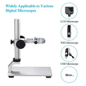 Aluminum Alloy Microscope Stand Holder for USB Digital Microscope, Cainda Stable Metal Stand Bracket with Portable Carrying Case, Support Adjusted Up and Down Easy to Focus